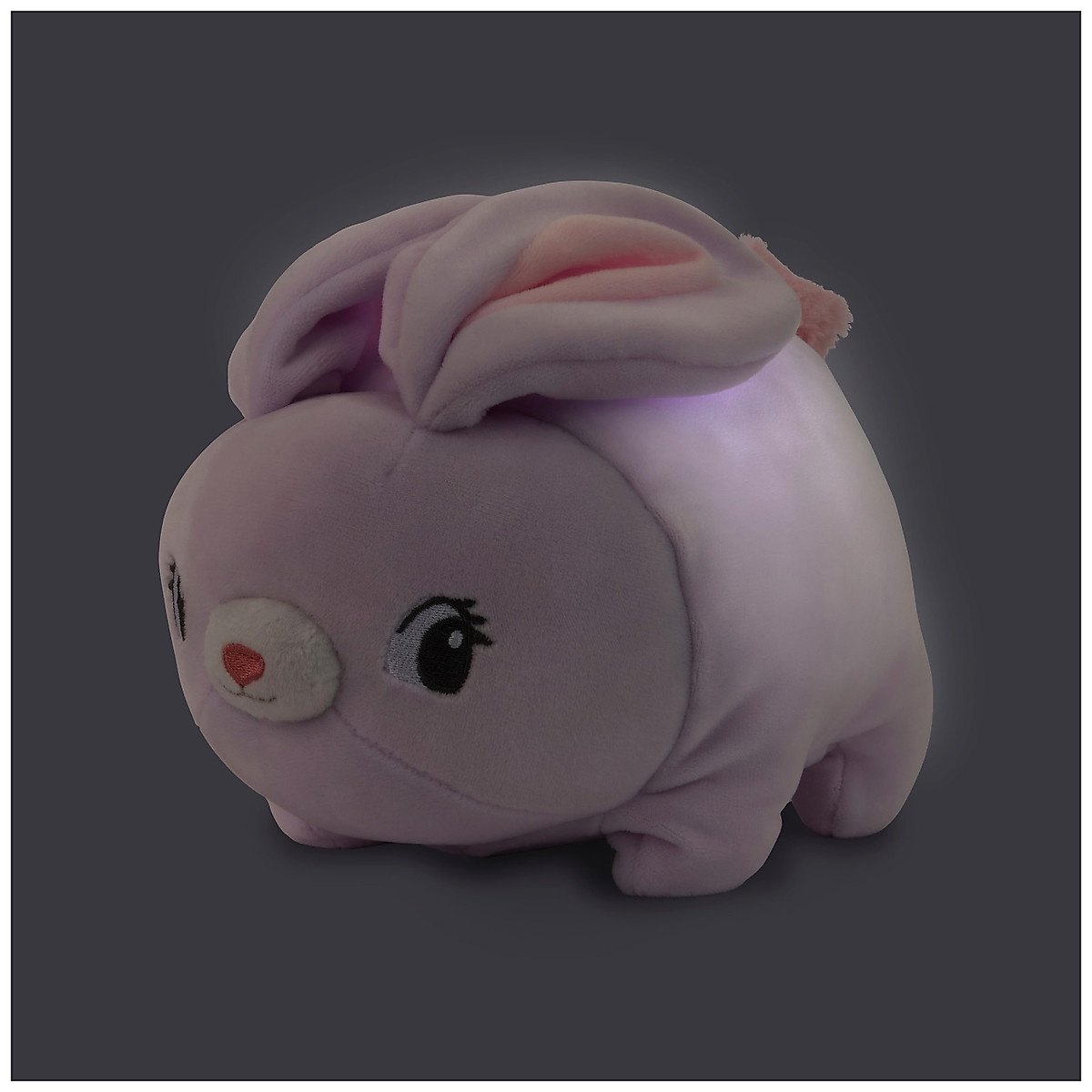 GUND Glow Bops BunBop Bunny Stuffed Animal, Touch Activated Glow in The Dark LED Plush Toy, Squishy Toy for Ages 3 and Up, 8”