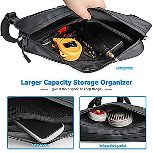 MARCHFA UTV Roll Bar Triangle Storage Bag Compatible for Most UTV Road and Mountain Bikes Accessories Waterproof Bike Bag Organizer UTV Storage (2)