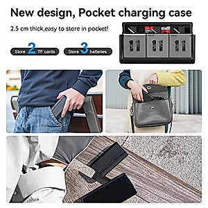 TELESIN 2-Pack Enduro Battery Charger Kit for GoPro Hero 11 Hero 10 Hero 9, Long Lasting Batteries as Original Official + Pocket Fast Charge Smart Power Indicator Charging Case for Go Pro Accessories