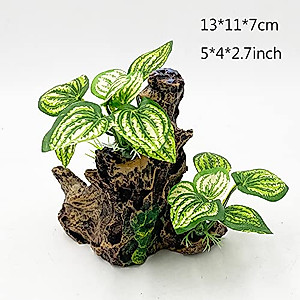 Smoothedo-Pets Betta Fish Tank Cave Decorations Aquarium Decoration Ornaments Accessories Betta Leaf pad Hammock (Fish Cave Toy-A)