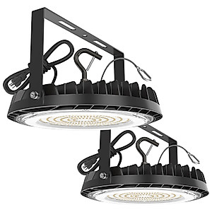 HYPERLITE high Bay led Shop Lights: 150W UFO led high Bay Light for barn Shop Garage Warehouse Factory Gym Lighting Industrial and Commercial UFO Lights