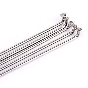 JINYAWEI Spokes Nipples Steel 14G Spoke Spokes + Nipple Sliver Colour Bicycle Spokes 253~290mm 10PCS Mountain/Road Bike Cycling Spokes (Color : 290mm)
