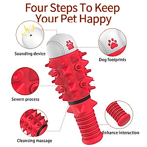 Dog Toys for Chewers Indestructible, Durable Dog Toys for Aggressive Interactive Dog Toys Squeaky Soft and Safe Teeth Cleaning Small Medium Dogs and Large, Non-Toxic
