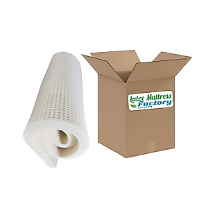 100% Natural Latex Mattress Topper - Soft - 3" Thick, King Mattress Topper