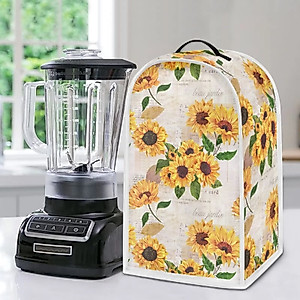 HUISEFOR Sunflower Post Design Blender Covers Kitchen Appliance Dustproof Cover with Handle, Washable Kitchen Universal Food Processor Juicer Coffee Maker Cover