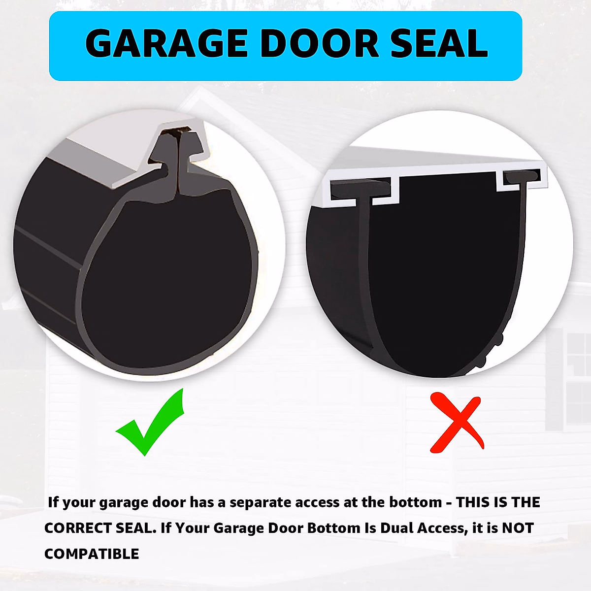 9 feet Seal Replacement for Clopay Garage Door Rubber Bottom Weather Seal for Weather Stripping Fit 9 FT Wide Doors