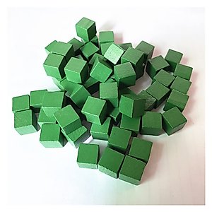 ZYM305 500pcs/set Wood Cubes 10mm Blocks Blank Dice Square Corner Colorful Board Games Dices for Game Pieces Early Education Games Dice (Color : Green)
