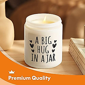 Gifts for Women, Thinking of You Gifts, Mothers Day Gifts,Birthday Gifts, Feel Better,Cheer Up,Get Well Soon Gifts for Women Men Friends Mom Wife Him Coworker, Lavender Candles(White)