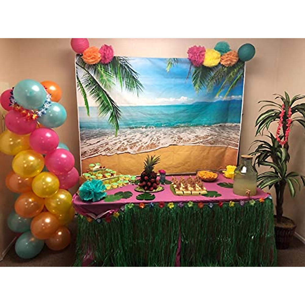 GYA 7x5ft Tropical Beach Background Photo Props for Studio,Wedding,Party Photography Backdrops Vinyl