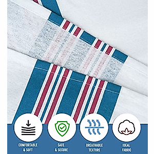 Lenenz Baby Receiving Blankets, 100% Cotton Flannel Receiving Blanket, Perfect for swaddling & Wrapping, Ultra-Soft Hospital Blankets, Size 30 x 40 inch (6)