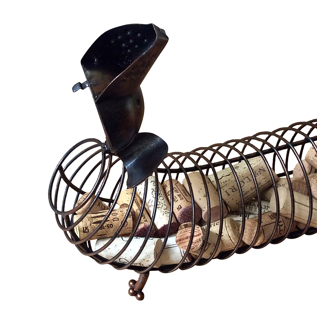 Wine Cork Holder - A Decorative Wine Cork Holder Wine Barrel in The Shape of a Cute Metal Dog A Dachshund for Wine Lovers. Great for Wine Corks