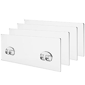 Orimade 4 Pack Transparent Adhesive Strip for Stainless Steel Corner Shower Caddies 8.66 x 2.75 inches (22 x 7 CM)