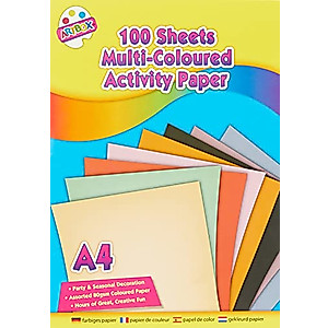ArtBox A4 Activity Paper - Assorted Colours (Pack of 100 Sheets)