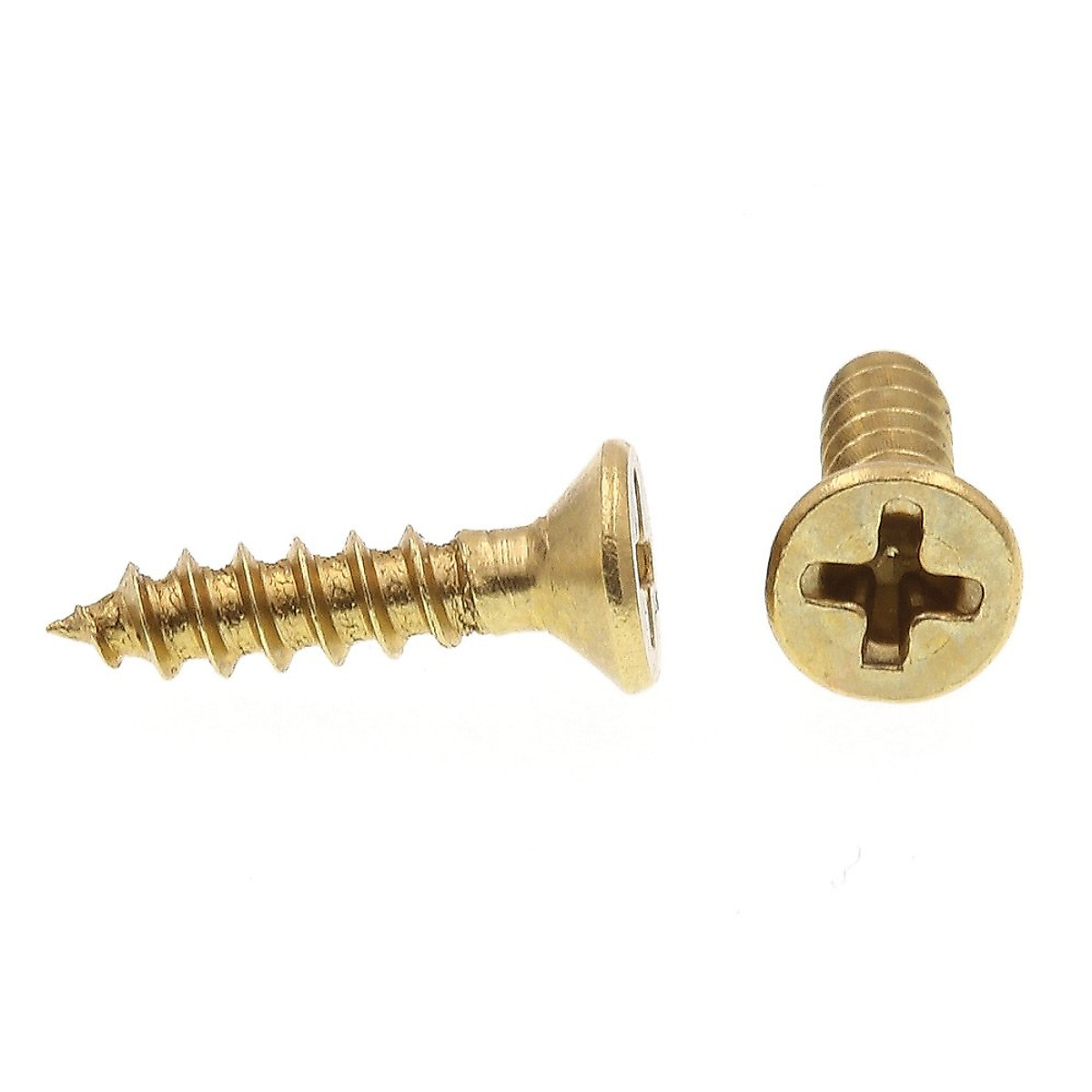 Prime-Line 9034254 Wood Screw, Flat Head Phillips, #4 X 1/2 in, Solid Brass, Pack of 25