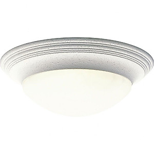 Progress Lighting P3697-30 Alabaster Glass Close-to-Ceiling, 16-5/8-Inch Diameter x 5-1/2-Inch Height, White