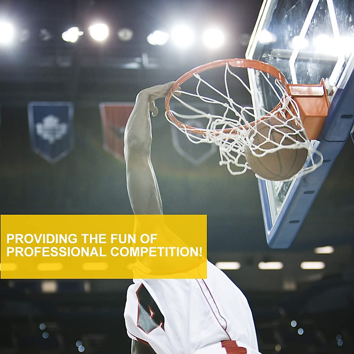 Progoal Professional Heavy Duty Basketball net Replacement,Fits Standard Indoor and Outdoor 12-Loop Rims(White, Standard Size)