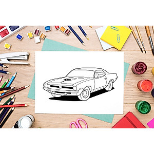 Dream Cars Coloring Book: A Collection of 40+ Cool Sports Cars, Supercars, and Classic Cars | Relaxation Coloring Pages for Kids, Adults, Boys, and Car Lovers