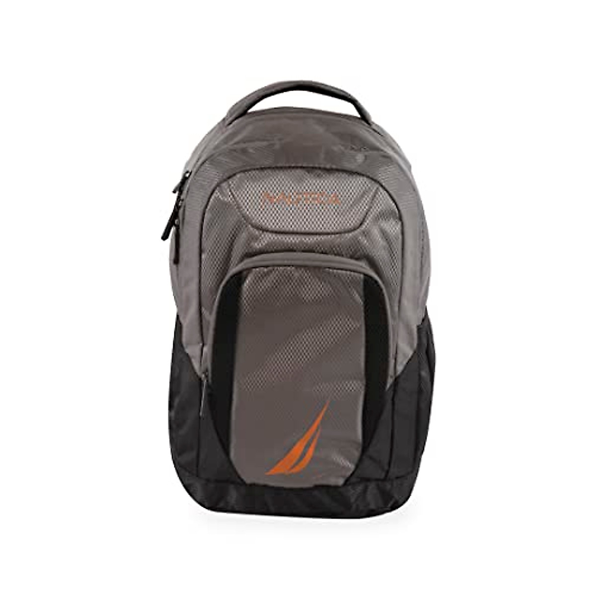 NAUTICA Sail Laptop Backpack, Grey/Orange, One Size