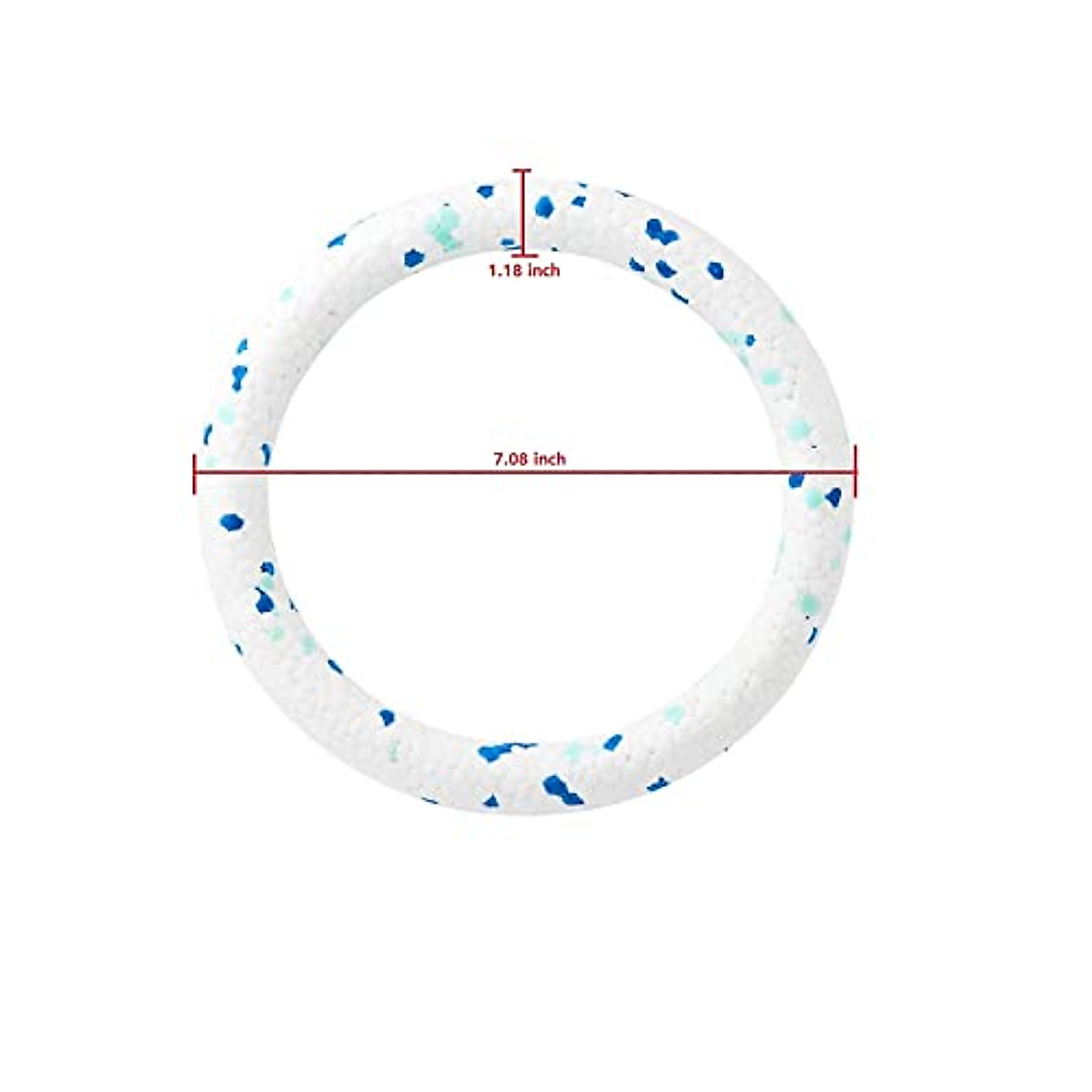 QBIYA Dog Toy Fly Ring, Dog Chew Toys, Dog Ring Toy, Tug of War Dog Toy, Dog Training Ring Fitness Tool, Fun Dog Toys, Interactive Travel Pet Toys, for Small/Medium Dog Training Ring