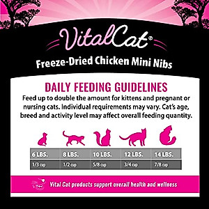 Vital Essentials Freeze Dried Cat Food, Chicken Mini Nibs 12 oz