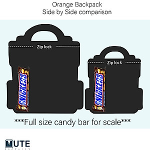 Bulk Gift Bags for Kids Birthday Party Supplies - Goodie Bag for Candy, Food, Snacks or Favors with Resealable Ziplock Seal (Orange L 20)