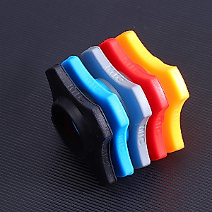 SUPVOX Microphone Ring Anti-rolling Mic Protection Silicone Ring Stand Replacement for KTV Device Replacement 5pcs (Orange Blue Black Gray and Red one for Each)