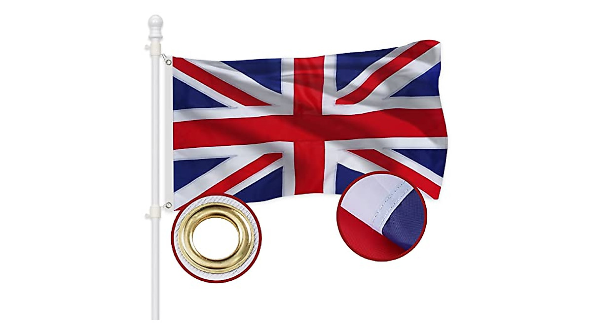 Heavy Duty 2x3 FT British Flag | Embroidered UK Union Jack