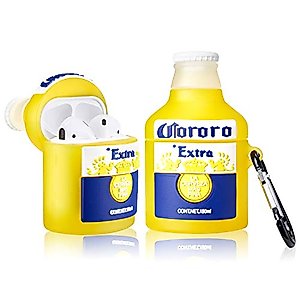 JoySolar for Airpod 1&2 Case, Cute Cartoon 3D Soft Silicone Air Pods Funny Cover, Kawaii Fun Cool Keychain Design Shell, Drink Fashion Stylish Girls Kids Teens Women Cases for Airpods (Corola)