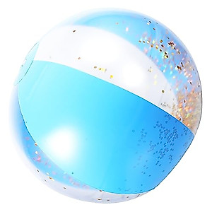COOLHIYA 3pcs Glitter Beach Ball Beach Balls for Kids Mini Toys for Kids Pool Party Toys Pool Party Float Large Beach Ball Inflatable Glitter Beach Ball Water Inflatable Ball Football Child
