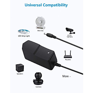 9V DC Power Supply 1A 9V Power Adapter, DC 9V Power Cord Transformer, 9Volt 1000mA AC/DC Adapter, 5.5mm x 2.5mm US Plug [The Polarity of Output tip: Inner Positive (+), Outer Negative (-)]