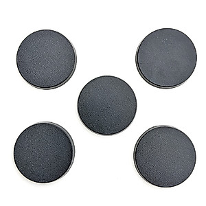 Stonehaven Miniatures 10PK - Blank Miniature Bases, 40mm Diameter - Designed for 28mm Scale Tabletop War Game Miniatures - Plastic, Black