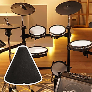 Mxfans Electronic Drum Piezo Trigger Foam Cone Musical Instrument Drum Replacement Parts Black