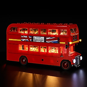 BRIKSMAX Led Lighting Kit for Creator London Bus - Compatible with Lego 10258 Building Blocks Model- Not Include The Lego Set (Remote-Control Version)