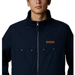 Columbia Men's Loma Vista Jacket, Collegiate Navy/Stone Green Plaid, Large