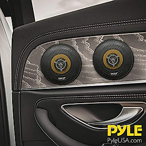 Pyle Car Two Way Speaker System - Pro 6.5 Inch 240 Watt 4 Ohm Mid Tweeter-Audio Sound Speakers For Car Stereo w/ 30 Oz Magnet Structure, 2.25” Mount Depth Fits Standard OEM -PLG6.2 (Pair) Yellow