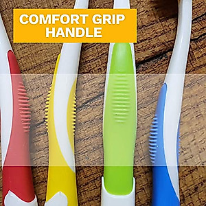 cladent Gold Nano Toothbrush Soft Toothbrushes for Adults, Double Layered Soft Bristle Toothbrush,BPA Free,Travel Toothbrush,Toothbrush Bulk,4 Colors,6 Count (6 Count)