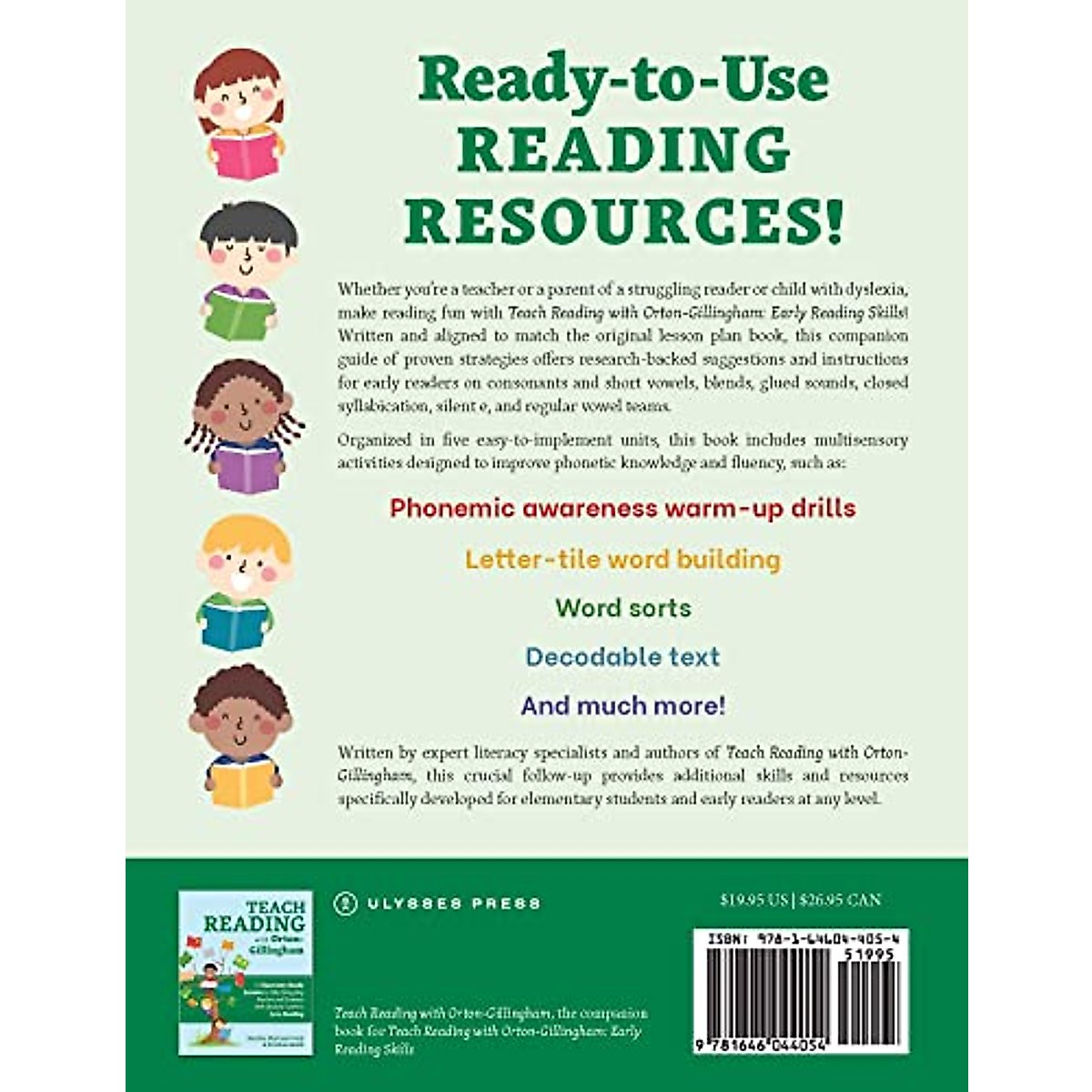 Teach Reading with Orton-Gillingham: Early Reading Skills: A Companion Guide with Dictation Activities, Decodable Passages, and Other Supplemental ... Struggling Readers and Students with Dyslexia