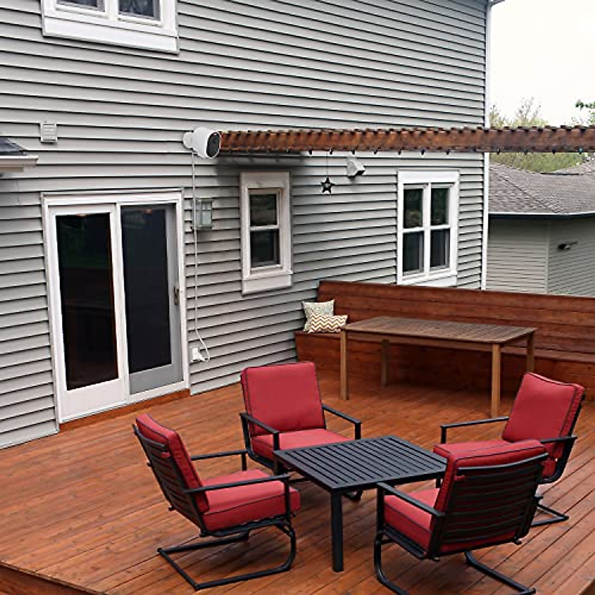 30FT Magnetic Charging Cable with Power Adapter for Arlo Pro4 and Ultra 2, Continuous Outdoor Power Supply for Your Arlo Security Camera (White)