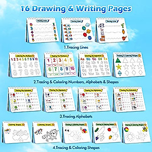 Busy Book for Toddler Preschool Learning Activities, 32 Pages Quiet Books for Toddlers Travel, Montessori Toys Book for Kids Age1, 2, 3 Year Olds Gift - for Boy & Girl Autism Sensory Speech Therapy