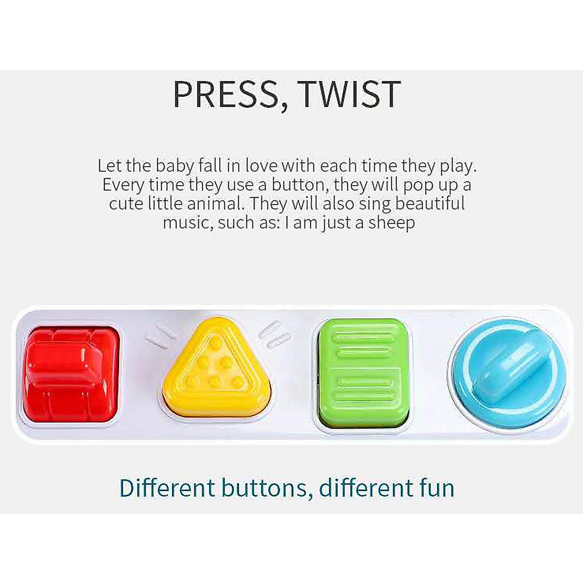 YMDLY Toys Animal Park Interactive Pop Up Music Toy,Up- Early Education Activity Center Toy, Ages 7 8 9 10 11 12 Months and up Infant Toddlers Toys.