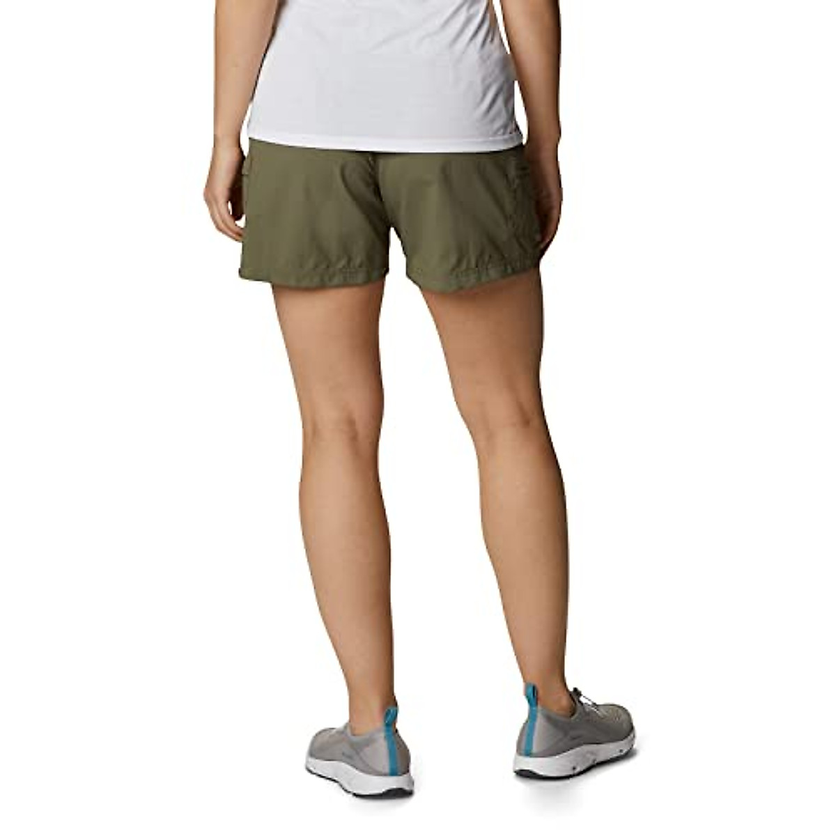 Columbia Women's Sandy River Cargo Short, Breathable, UPF 30 Sun Protection, Stone Green, Medium