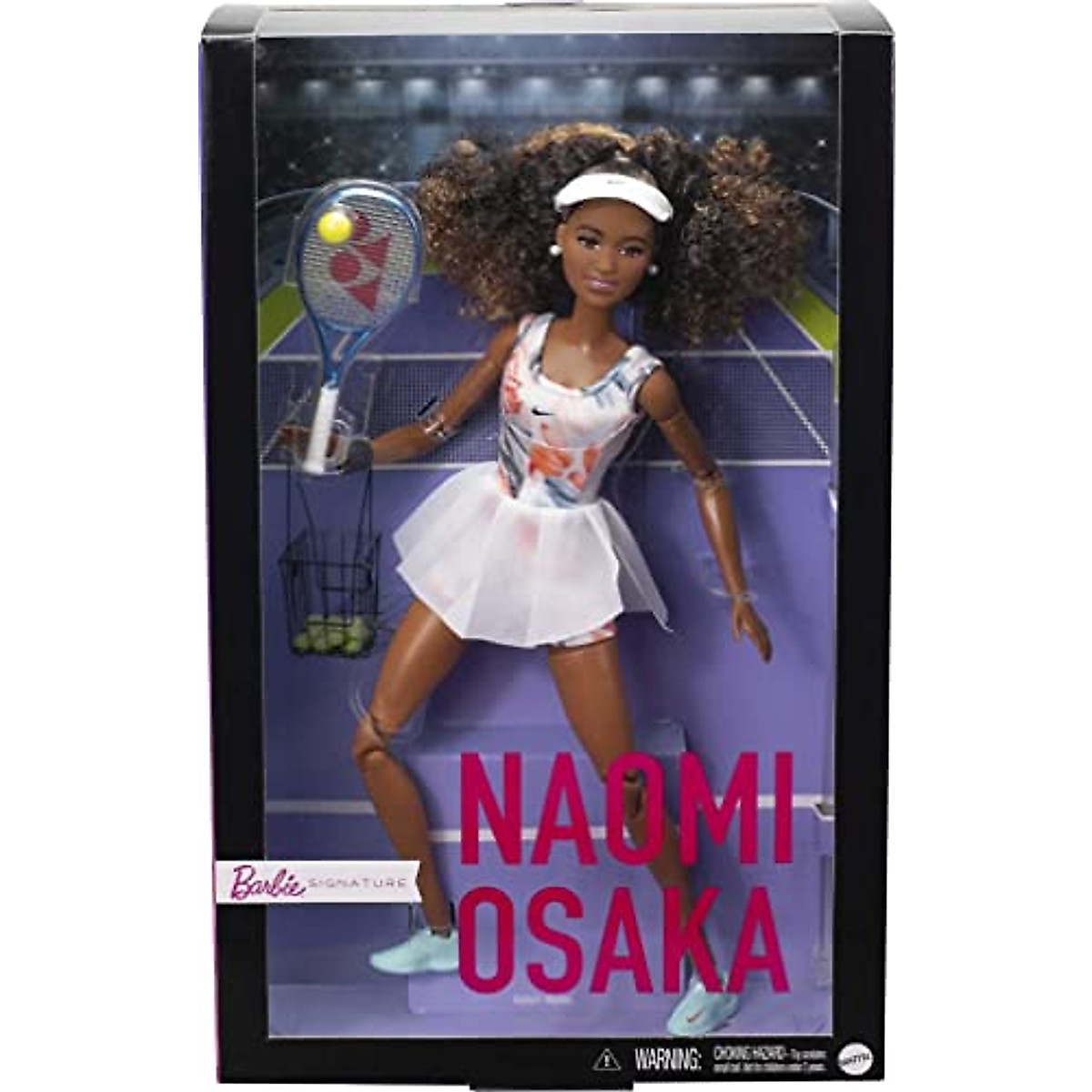 Barbie Role Models Doll Naomi Osaka Collectible with Tennis Dress, Racket and Accessories, Posable
