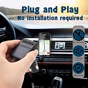 Icamdoor GPS Tracker for Vehicles –Mini GPS Driving Alert Car Charger with Geofence – Route History Car GPS Tracker Simple Plu In for Vehicles, Assets,Fleet, Older Persons