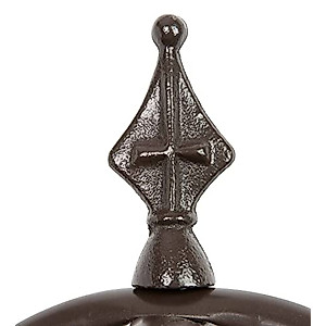 Plow & Hearth Metal Garden Obelisk | Indoor/Outdoor | Powder-Coated Steel | Trellis for Climbing | Floral Pattern | 11" Dia. x 8'H | Bronze