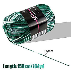 4 ROLL Yarn for Knitting Crochet, Velvet Yarn Knitting Yarn Fabric Cloth for DIY Craft Handmade VOORF Thread New Year Christmas Gift -Green, 142 Yards x 4