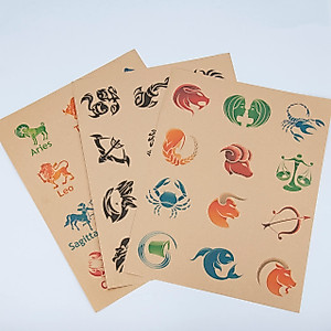 NATURALABEL 100 Full Sheets Sticky Printable Brown Kraft Paper Sticker Labels 8.5" x 11" Self Adhesive Labels for Laser & Inkjet Printer