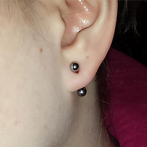 NewkeepsR 3 Pairs-10G(2.5mm) Thikness, 8mm/10mm/12mm Length Surgical Steel Externally Threaded Barbell,Short Industrial Bars Tongue Cheek Dimple Nipple Piercing