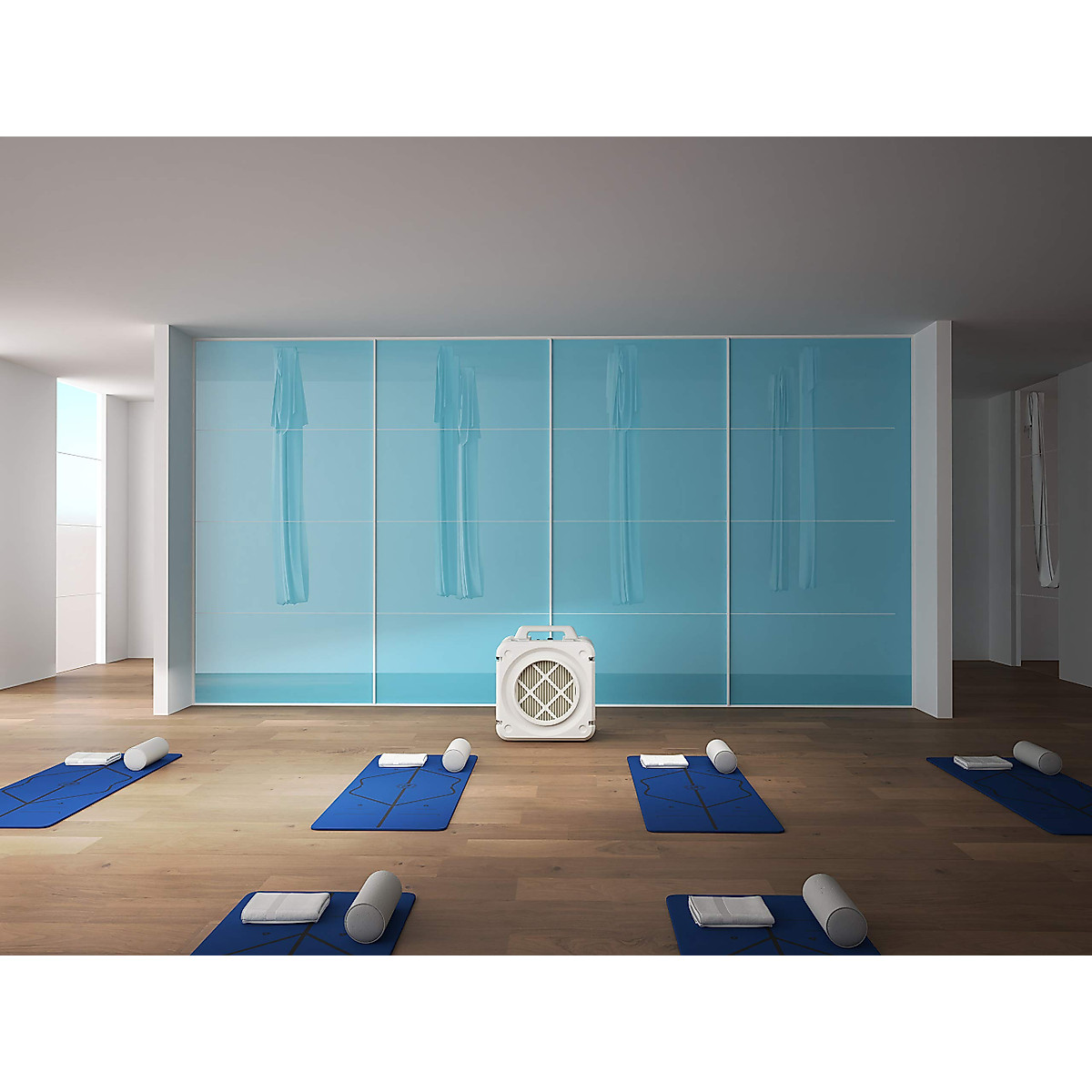 QuFresh Portable HEPA Air Purifier, Industrial Air Scrubber, Commercial Air Filtration System, Perfect for School, Office, Gym, Home, Fire Cleaning, 740+ Sq Ft.