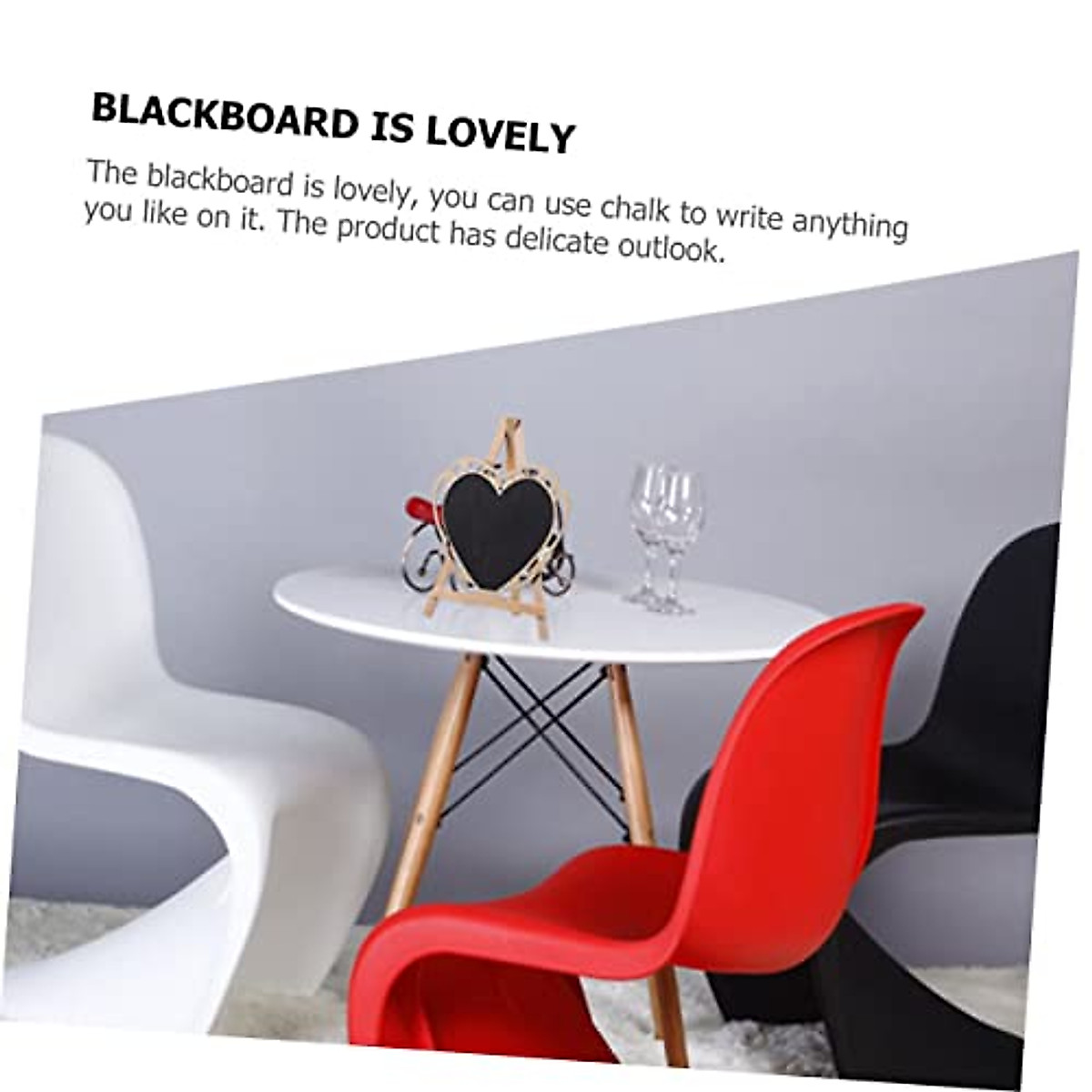 DECHOUS 3pcs Small Blackboard Wedding Easel Chalkboard Mini Table Blackboards Table Blackboard with Stand Tabletop Blackboard Mini Blackboard Easel Wood Office Price Tag Rewritable