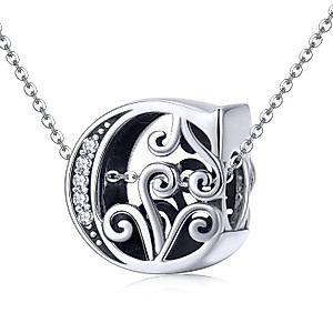 925 Sterling Silver Letter C Charms for Pandora Bracelets Alphabet Initial Beads Jewelry Gift for Women